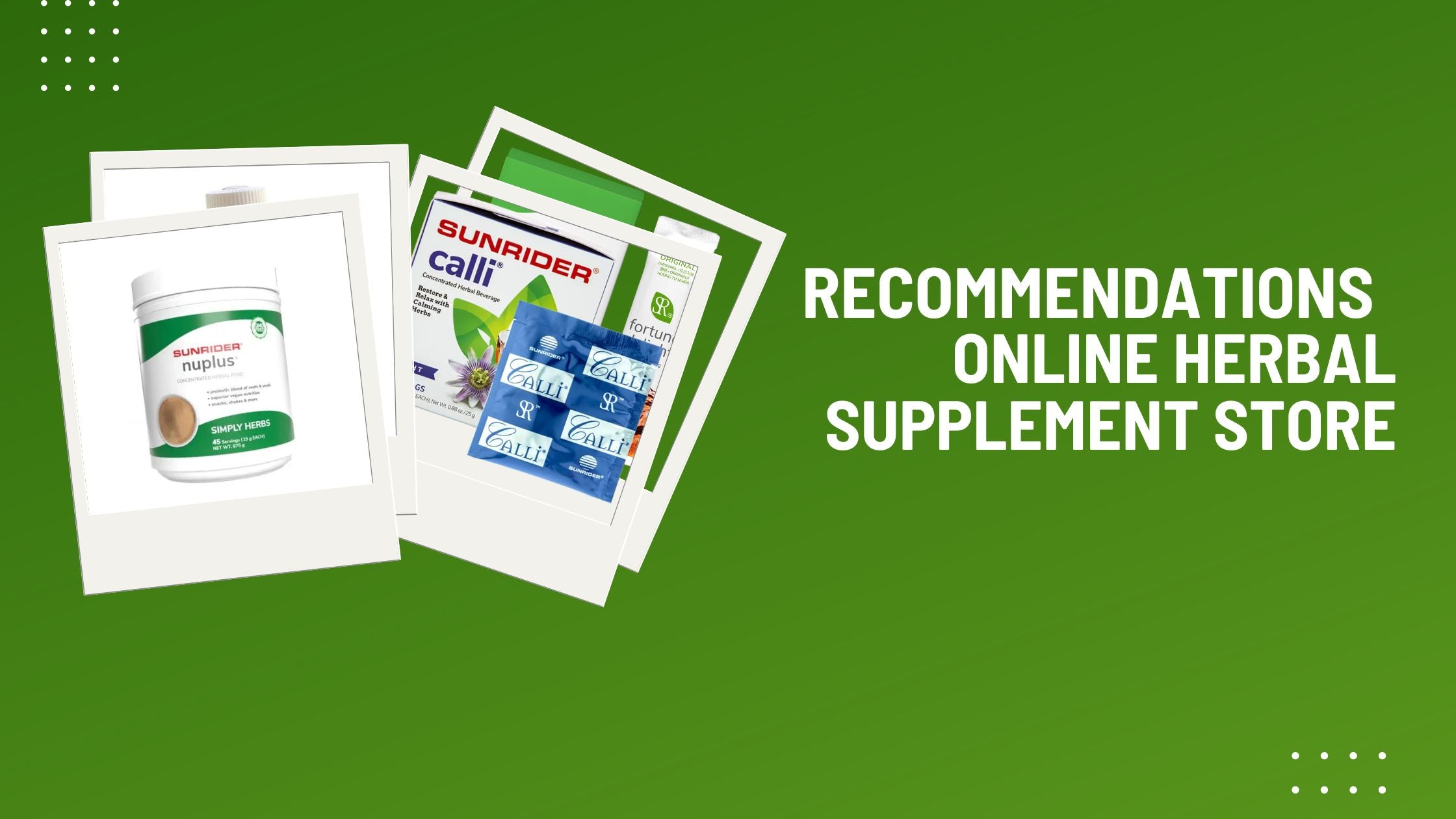 Recommendations online herbal supplement store – Sunrider Australia